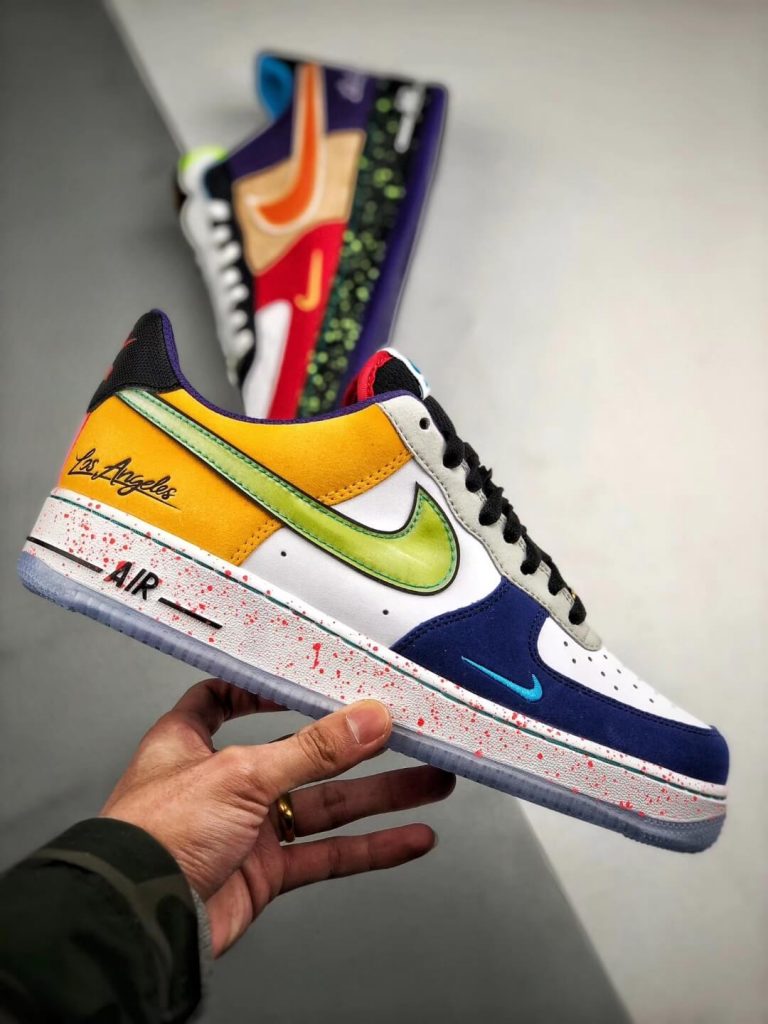The Air Force 1 07 LV8 What The LA Multi-Color Sneaker AF1 Top Replica ...