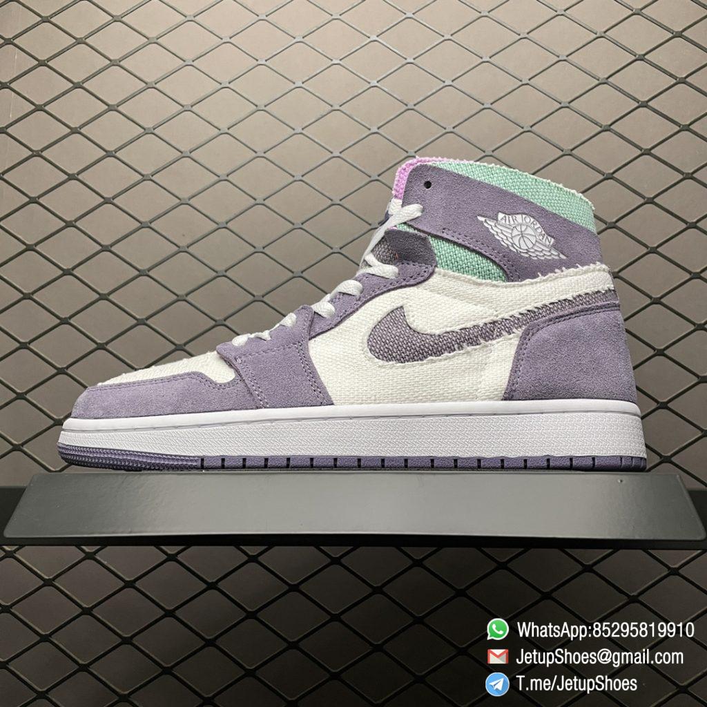 The Air Jordan 1 Mid ‘White Court Purple Teal’ Repsneaker White Leather ...
